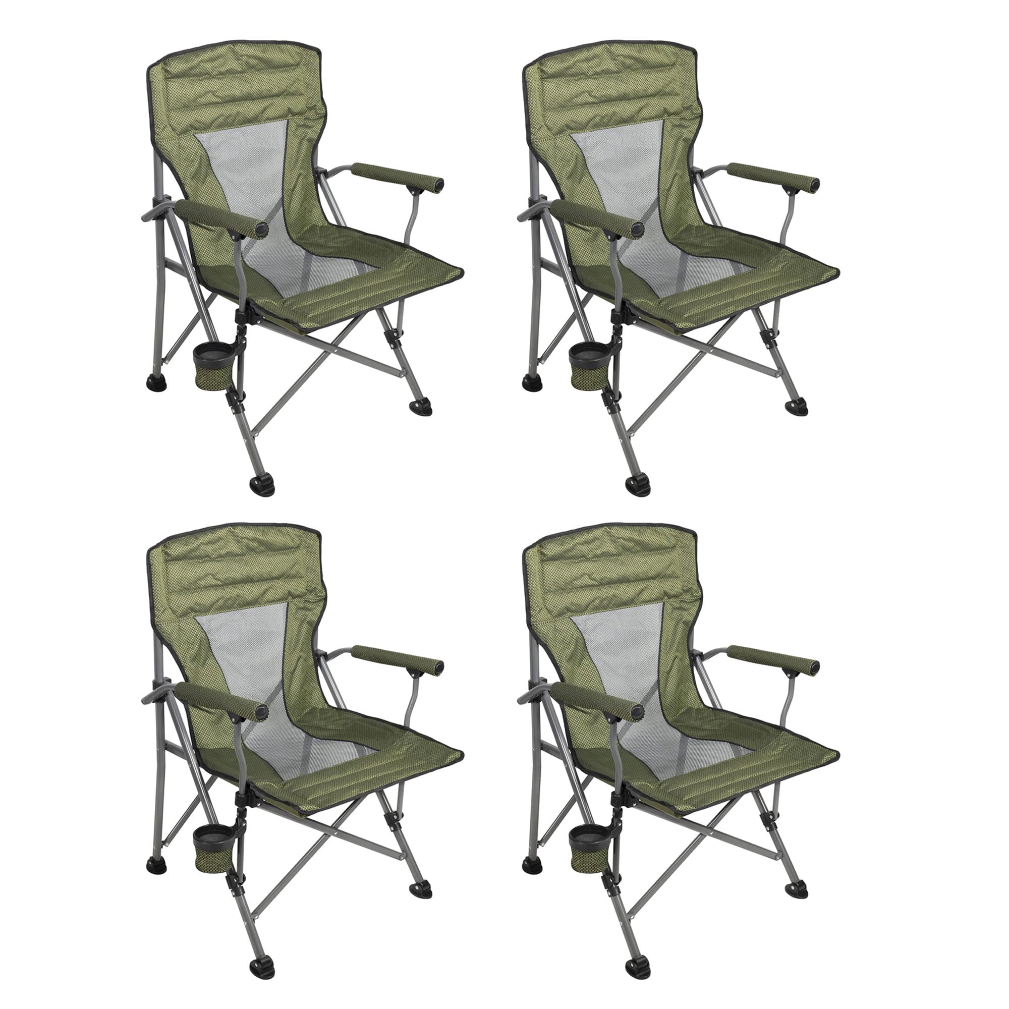 Four Seasons Courtyard Quad Sports Padded Arm Chair with Lumbar Support ...