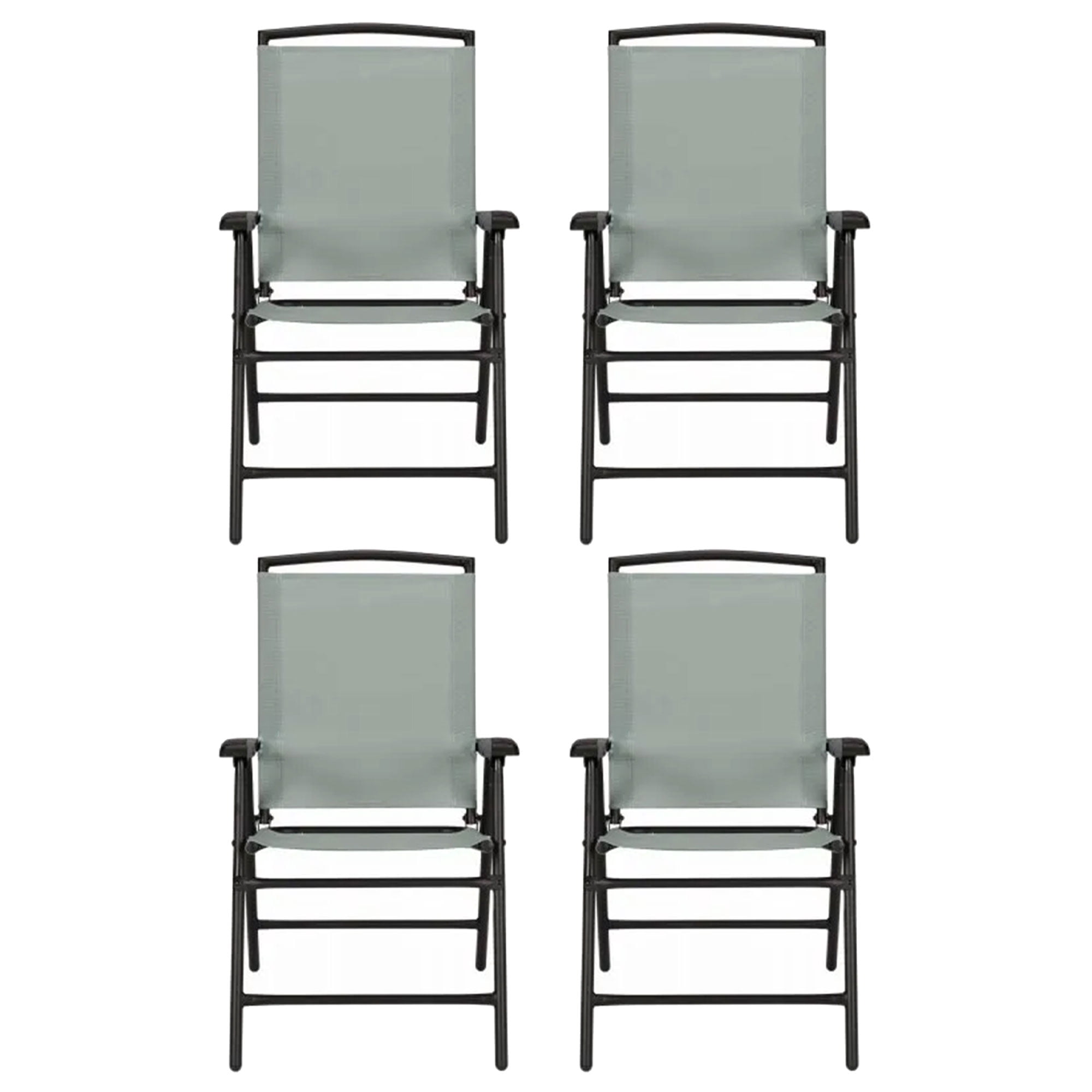 Four Seasons Courtyard Sunny Isles Outdoor Folding Chair, Green (4 Pack ...