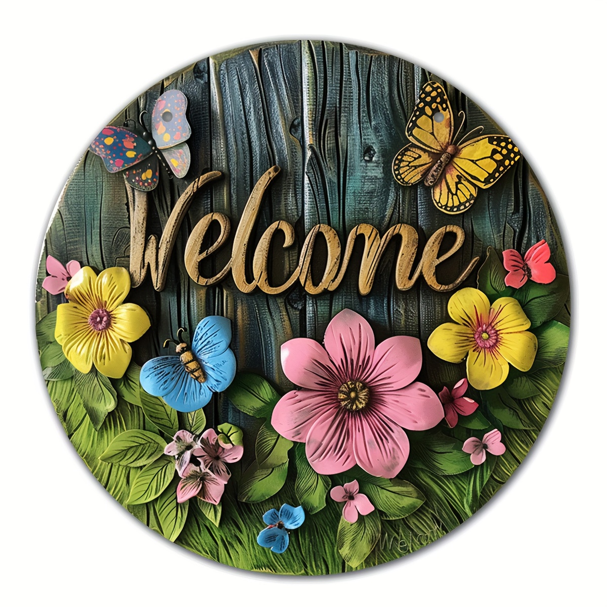 Four Seasons Decor Welcome Sign,(8"*8"/20cm*20cm)wooden Sign,indoor And ...