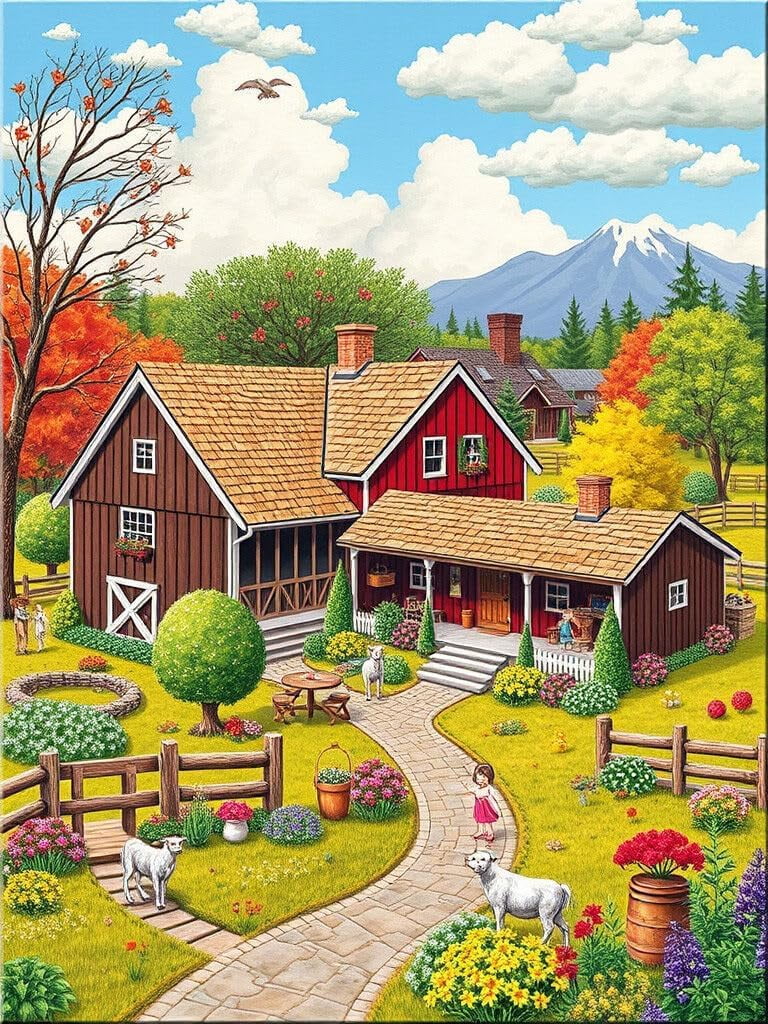 Four Seasons of Mid-Century Living 300 Piece Jigsaw Puzzle Wooden ...