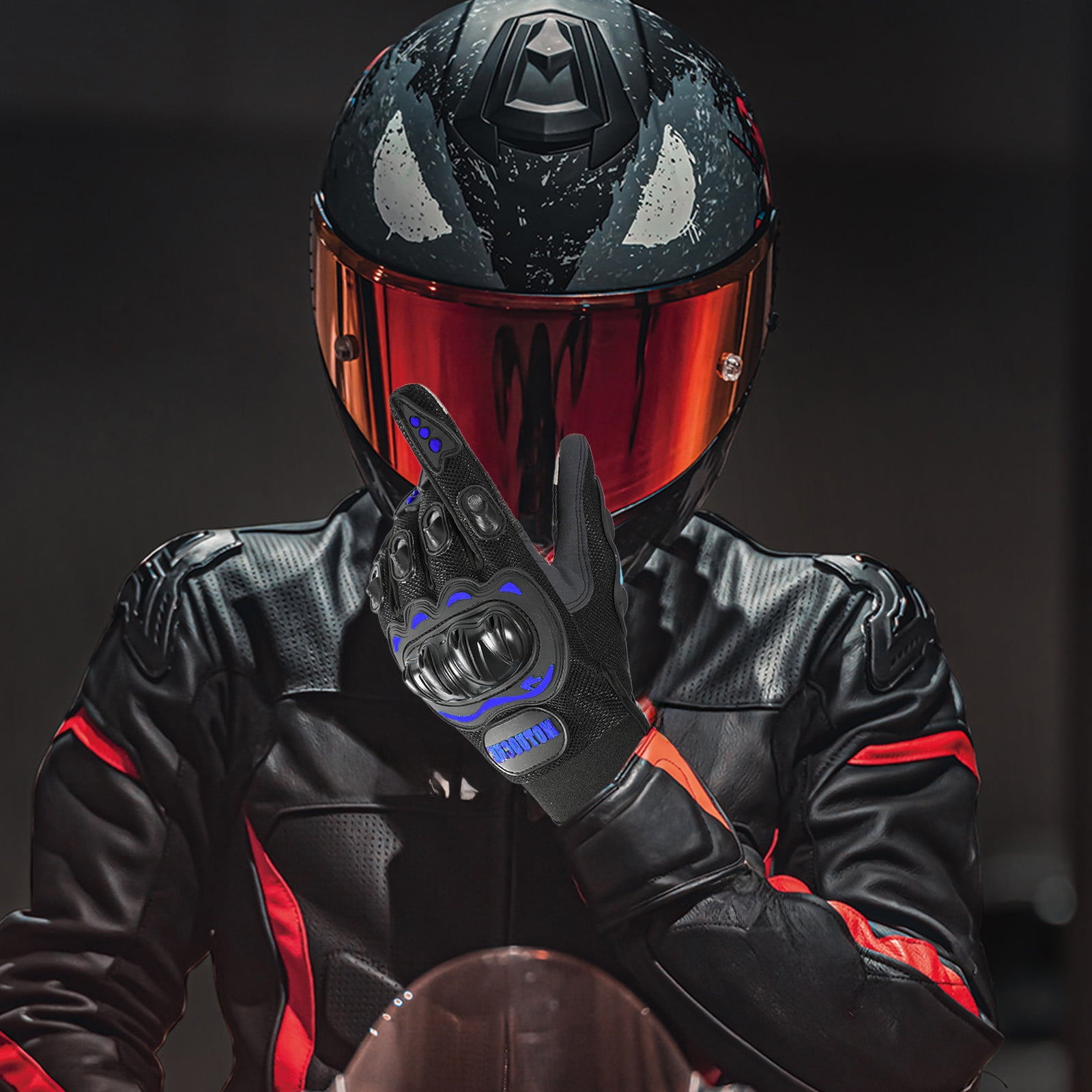 Four Seasons Motorcycle Riding Gloves Touch Screen Compatible Anti Slip ...