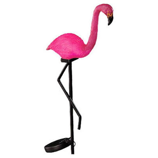 Four Seasons PL-1050-7N Solar Pink Polyresin Flamingo Stake Light ...