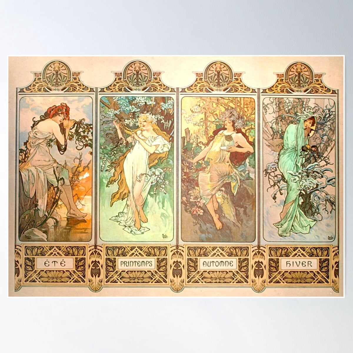 Four Seasons Poster Wall Art, Modern Wall Decor For Living Room Bedroom ...