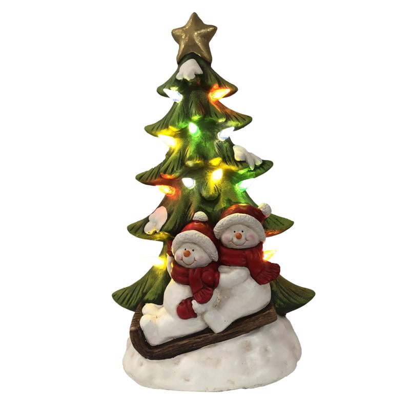 Four Seasons Snowmen with Lighted Christmas Tree Table Decor - Walmart.com