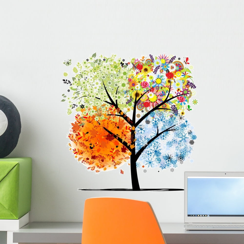 Four Seasons Spring Summer Wall Decal Sticker by Wallmonkeys Vinyl Peel ...