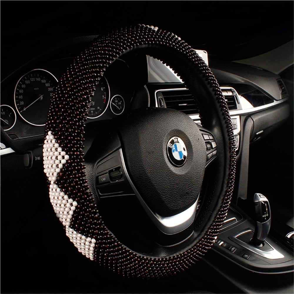 Four Seasons Universal Handmade Wooden Bead Car Steering Wheel Cover ...