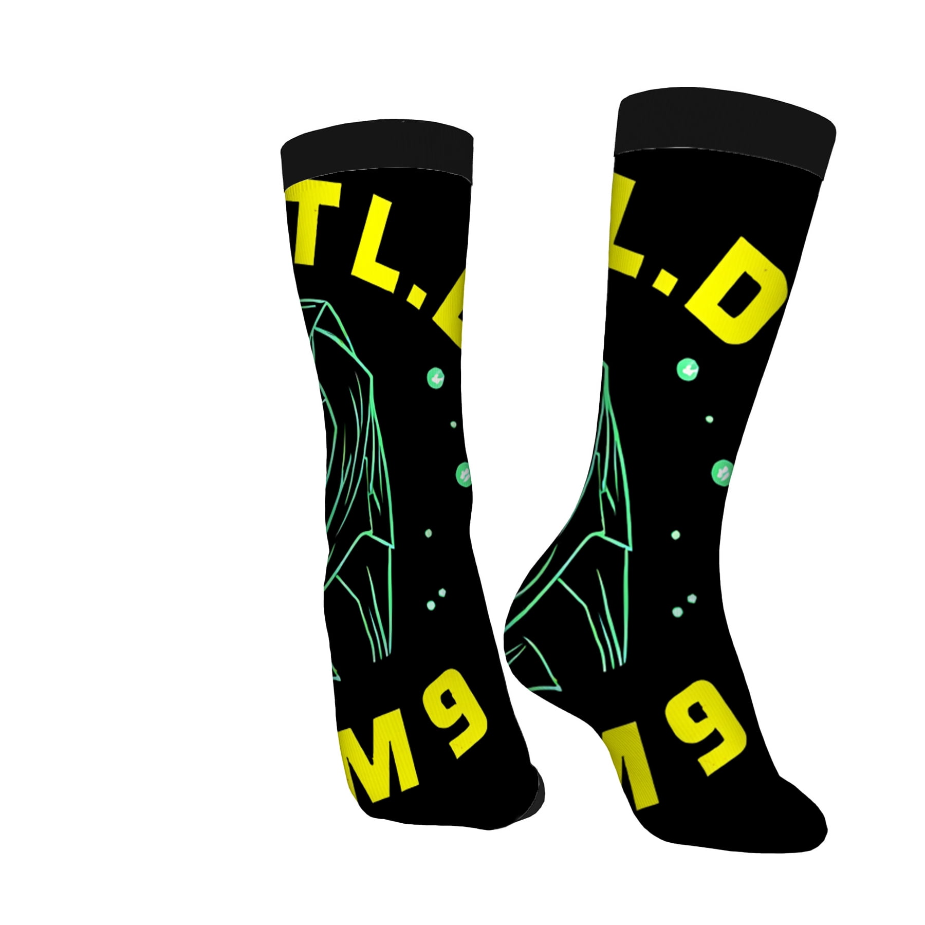 Four Seasons Universal Socks - 2 Pairs Bold Black & Green Hooded ...