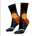 Four Seasons Universal Socks - 2 Pairs Cosmic Design with Glowing Suns ...