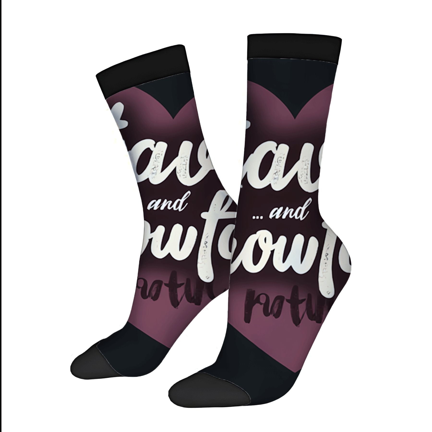 Four Seasons Universal Socks 2 Pairs Gradient Purple to Black Design ...