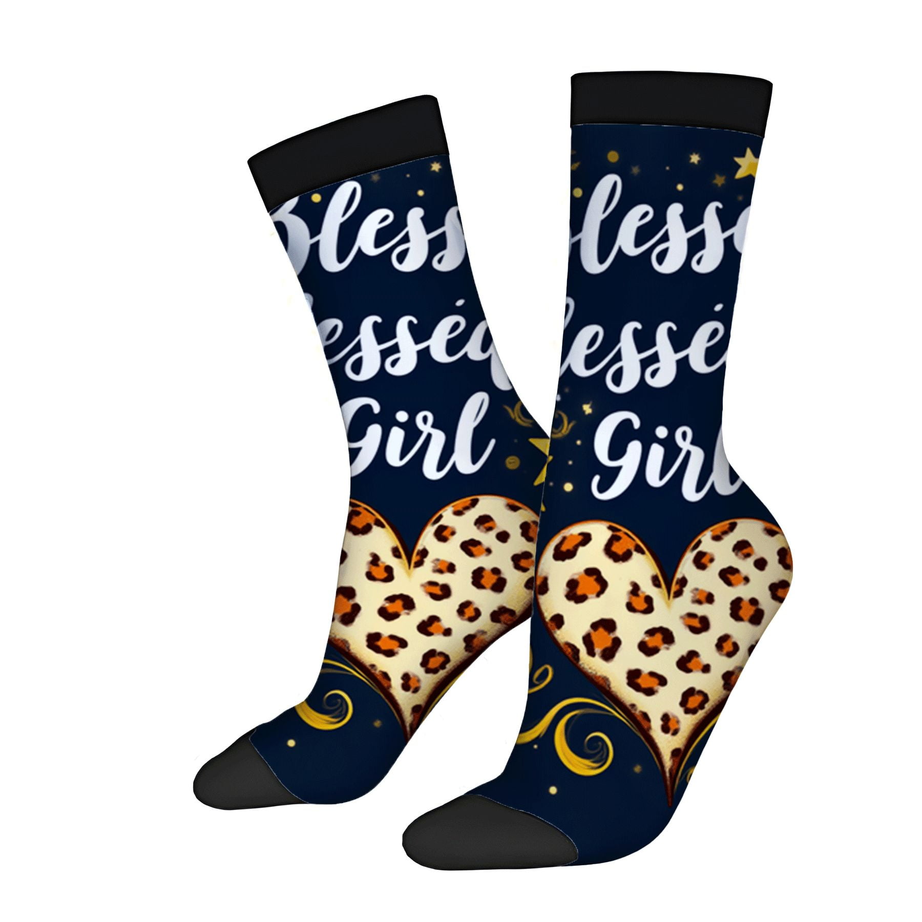 Four Seasons Universal Socks - 2 Pairs Trendy Unisex Socks with Print ...