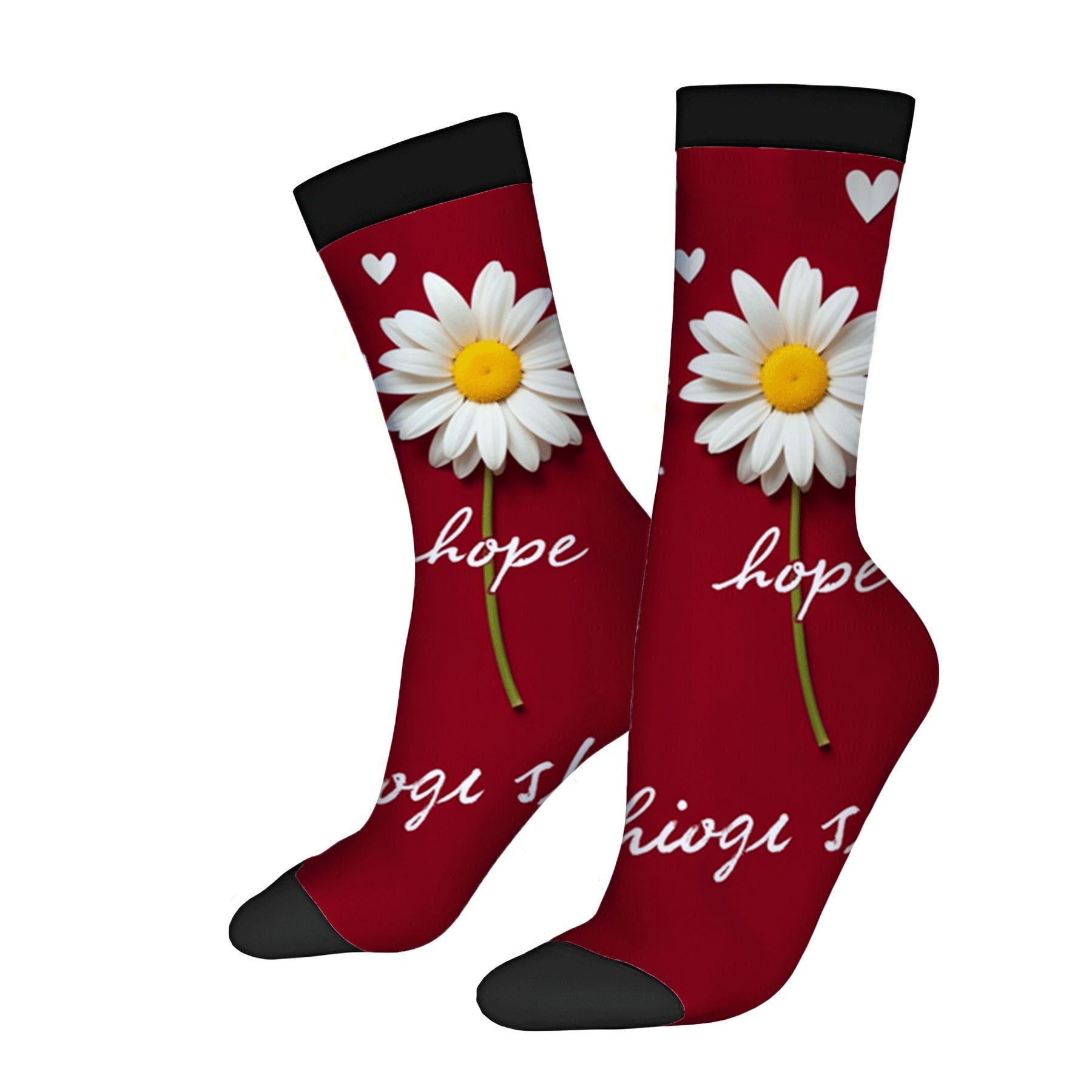 Four Seasons Universal Socks - 2 Pairs Trendy Unisex Socks with Red ...