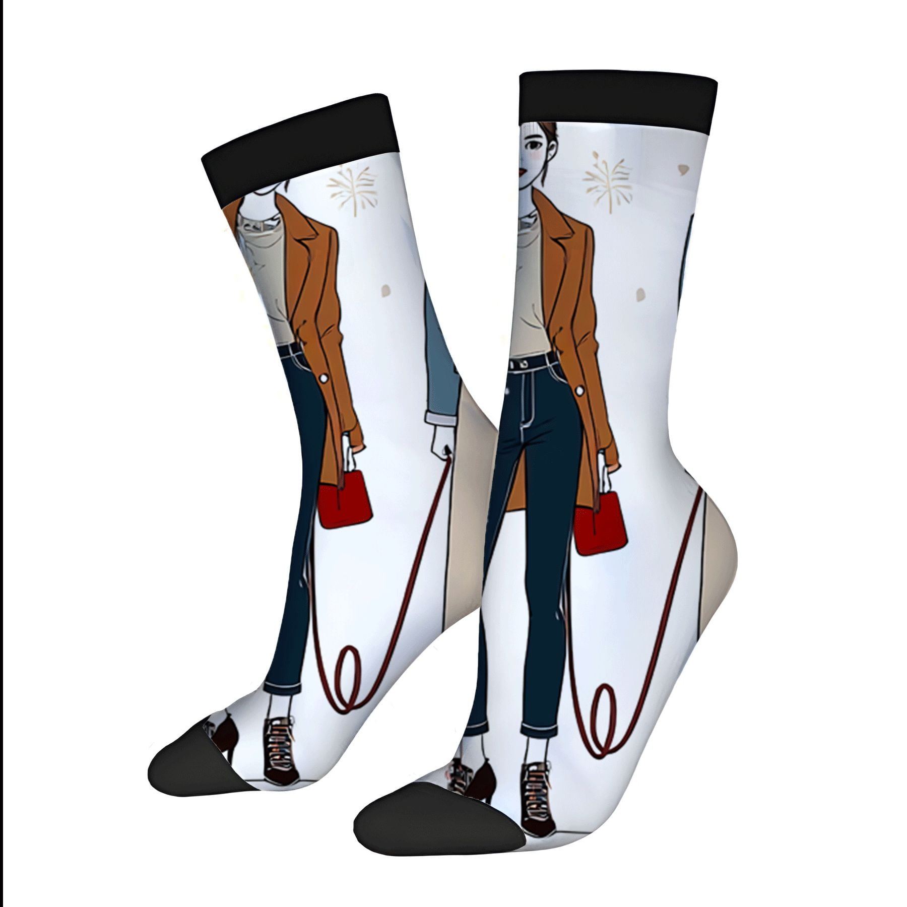 Four Seasons Universal Socks (2 Pairs) Trendy Unisex Socks with Stylish ...