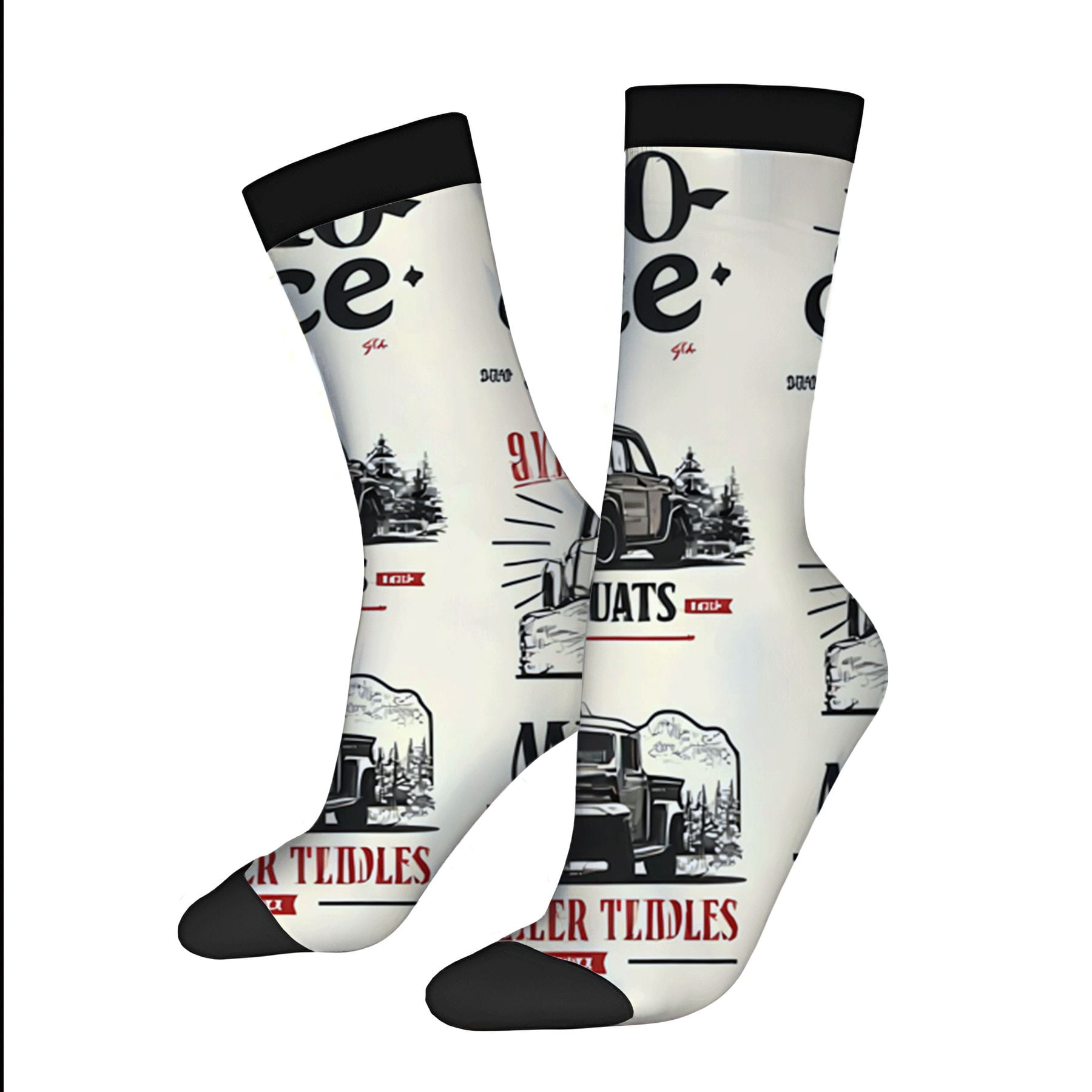 Four Seasons Universal Socks (2 Pairs) - Trendy Unisex Socks with Truck ...
