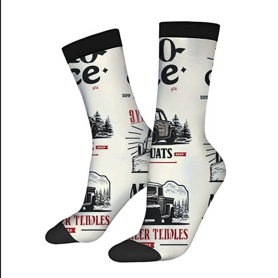 Four Seasons Universal Socks (2 Pairs) - Trendy Unisex Socks with Truck ...