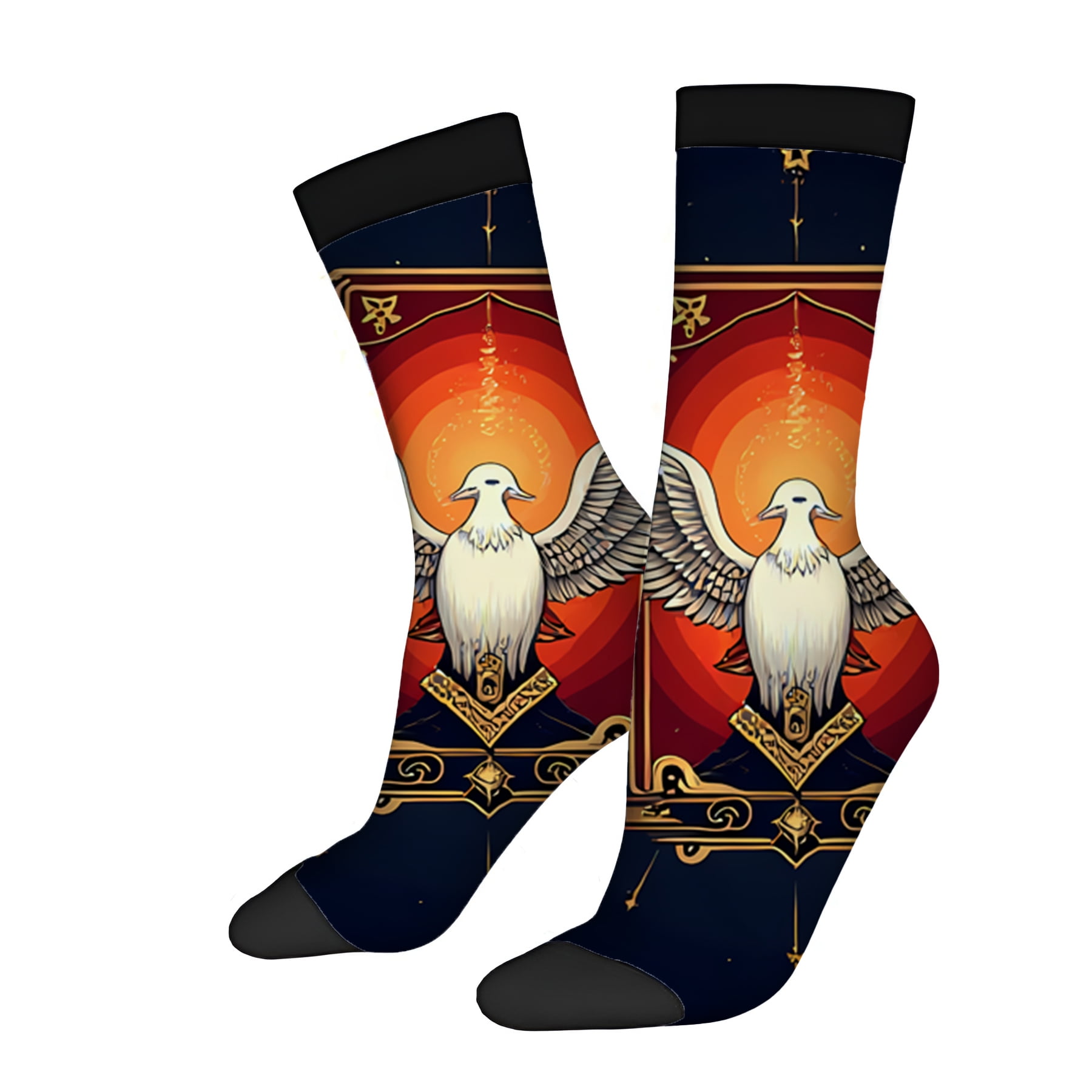 Four Seasons Universal Socks (2 Pairs) - Unisex Trendy Socks with Dark ...