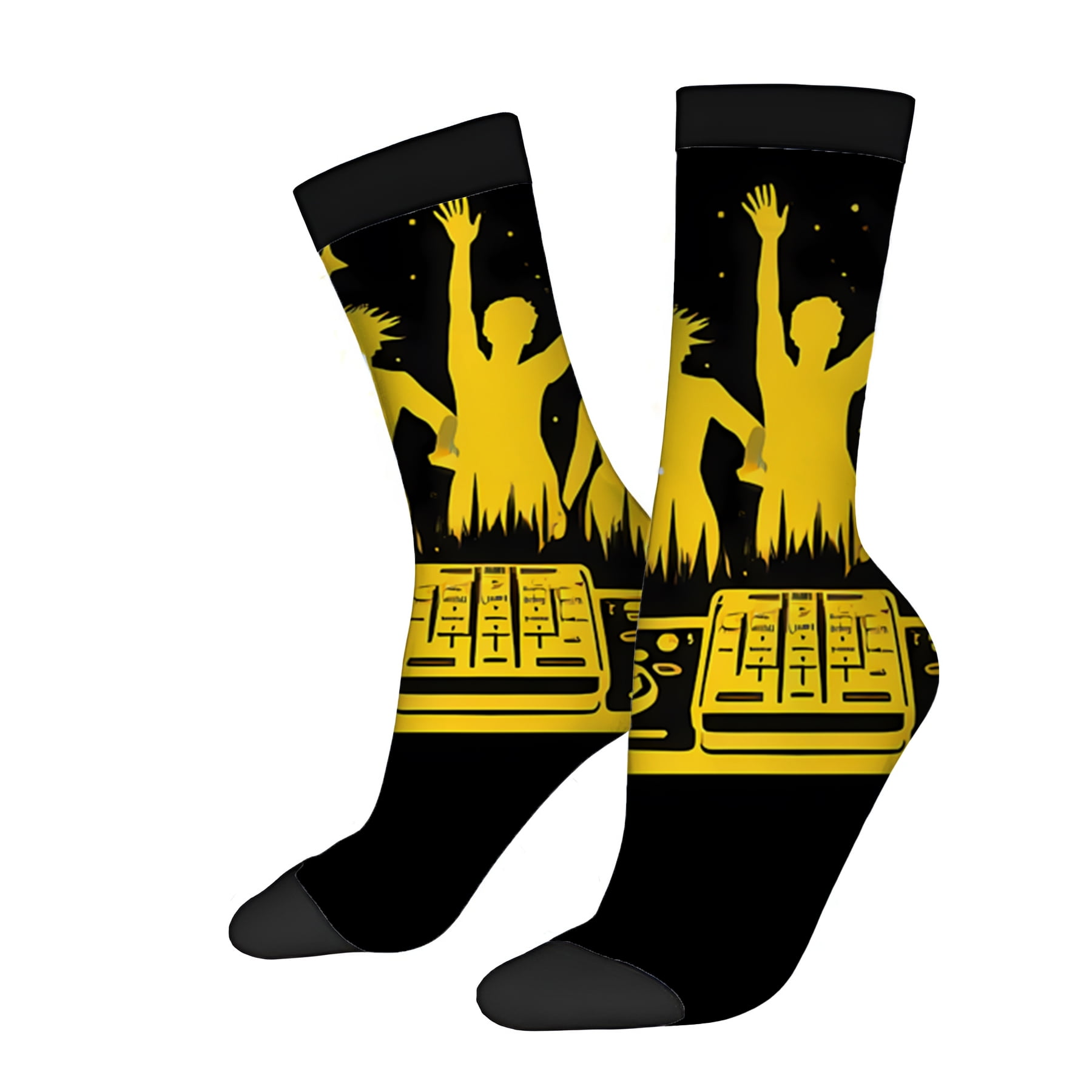 Four Seasons Universal Socks (2 Pairs) - Unisex Trendy Socks with Black ...