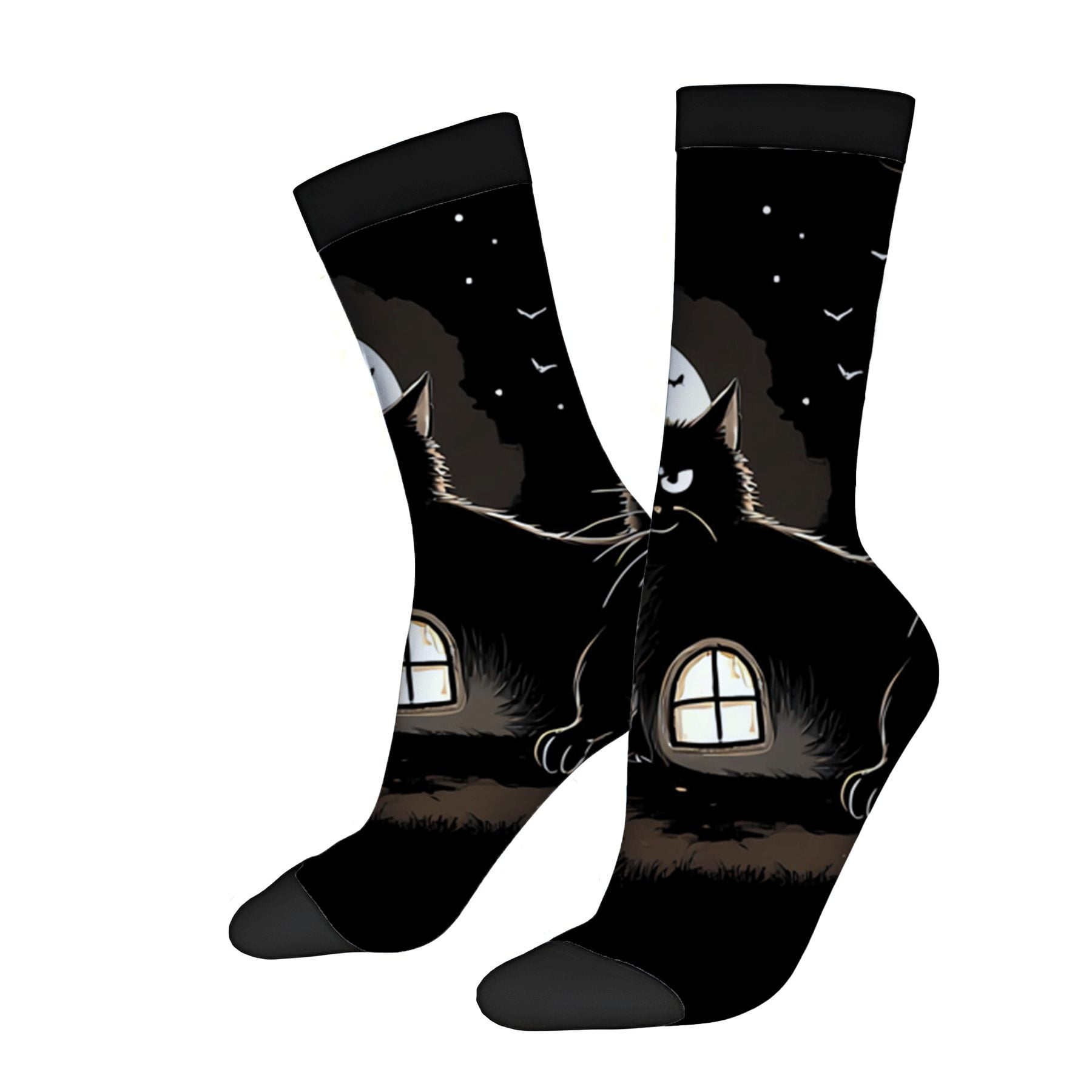 Four Seasons Universal Socks - 2 Pairs Unisex Trendy Socks with Black ...
