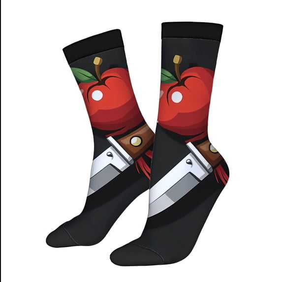 Four Seasons Universal Socks 2 Pairs Unisex Trendy Socks with Bold Red ...