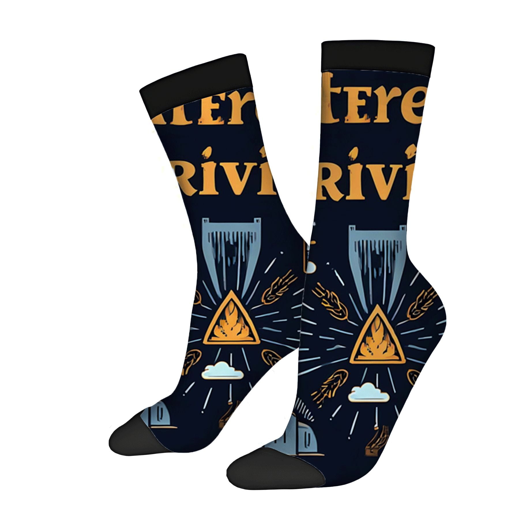 Four Seasons Universal Socks - 2 Pairs Unisex Trendy Socks with Bold ...
