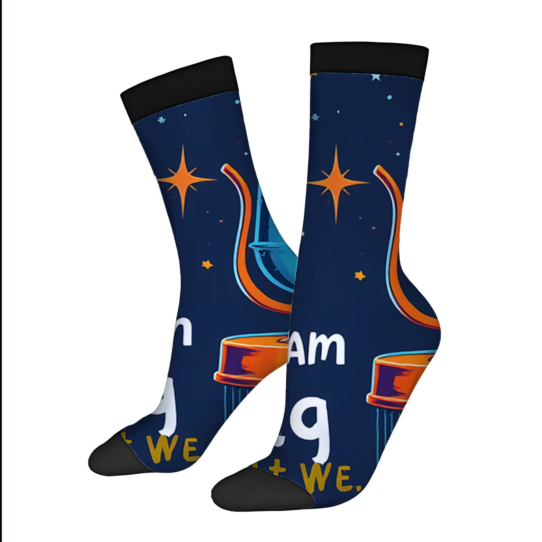 Four Seasons Universal Socks 2 Pairs Unisex Trendy Socks with Dark Blue ...