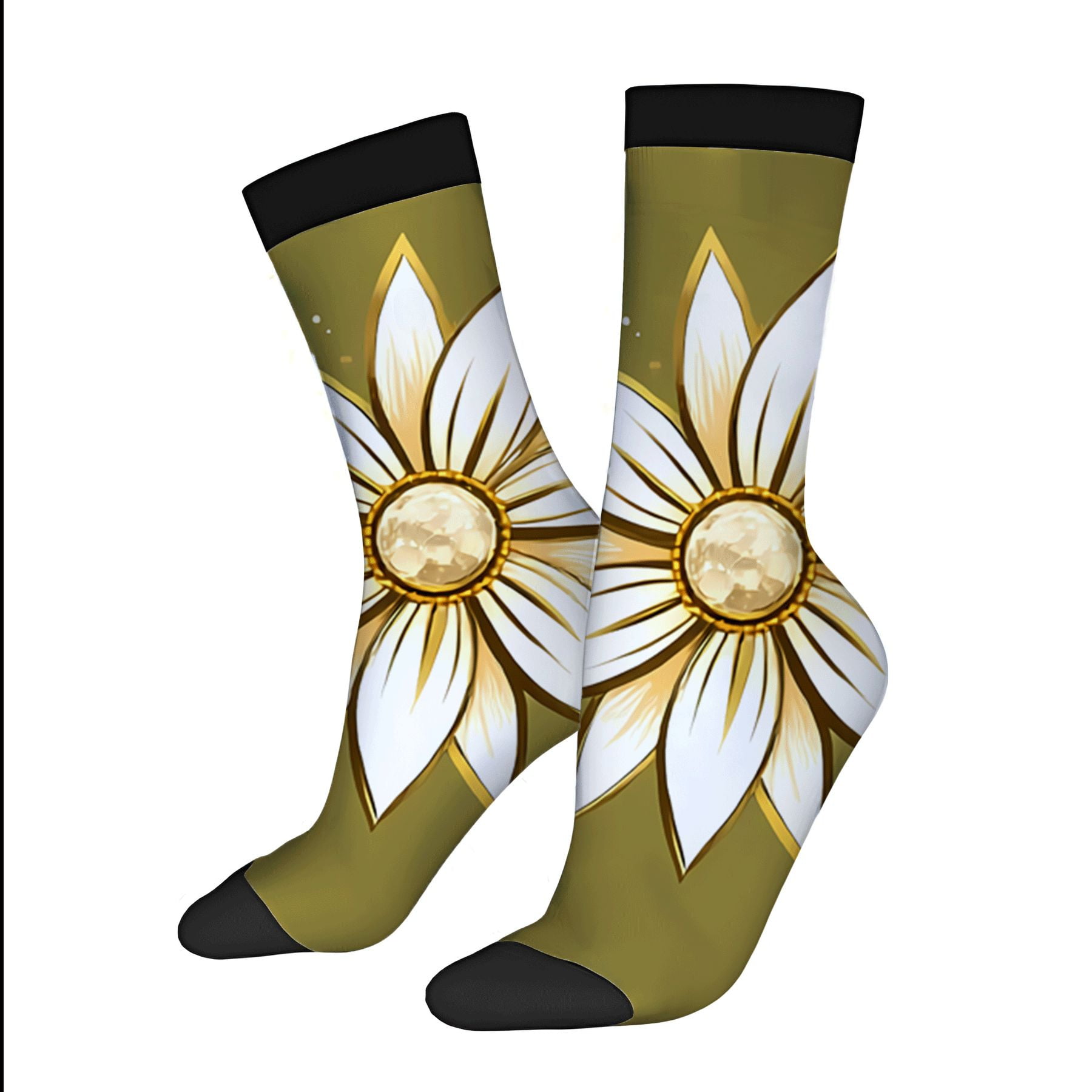 Four Seasons Universal Socks 2 Pairs Unisex Trendy Socks with Green ...