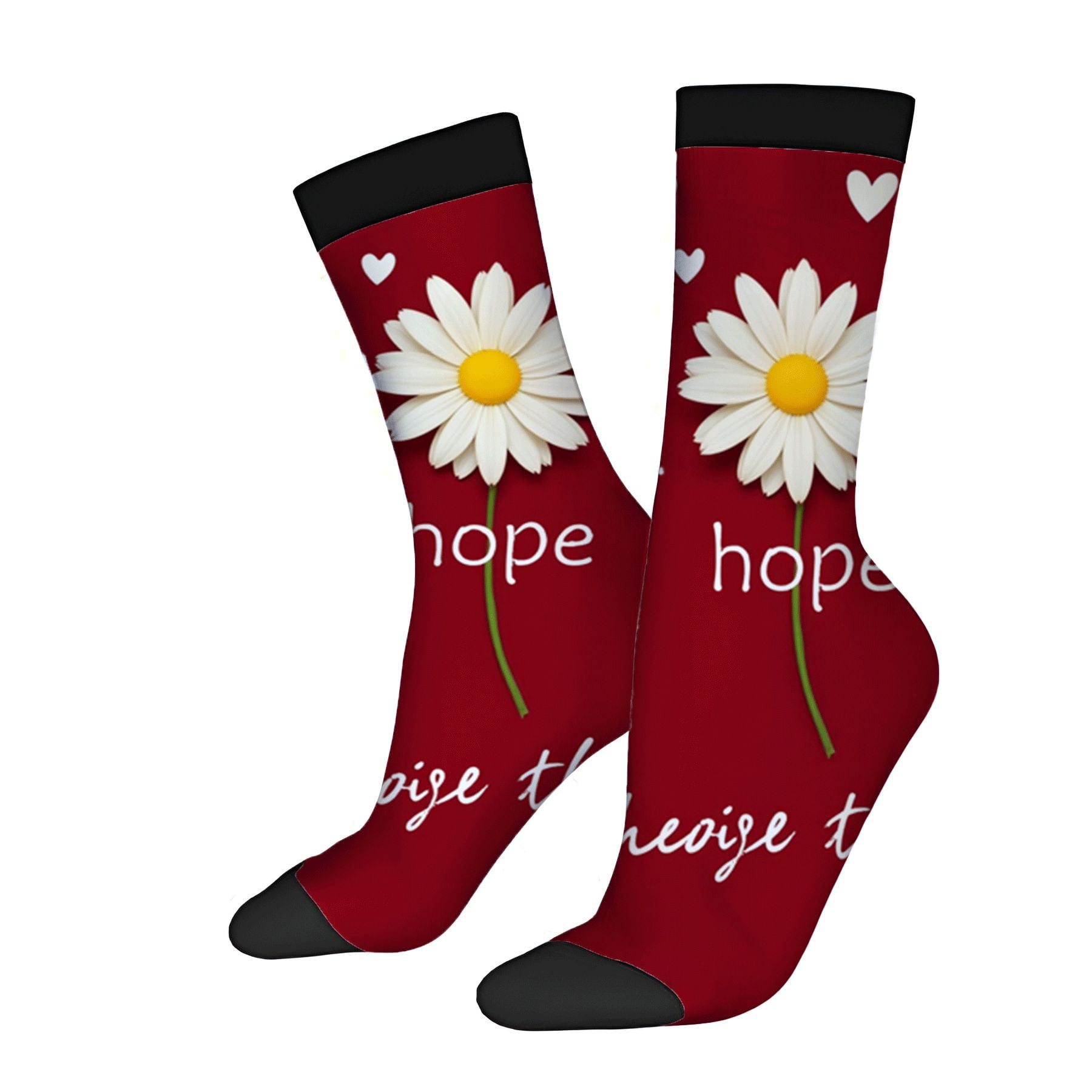 Four Seasons Universal Socks - 2 Pairs Unisex Trendy Socks with Red ...