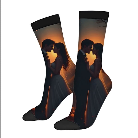 Four Seasons Universal Socks 2 Pairs Unisex Trendy Socks with Romantic ...