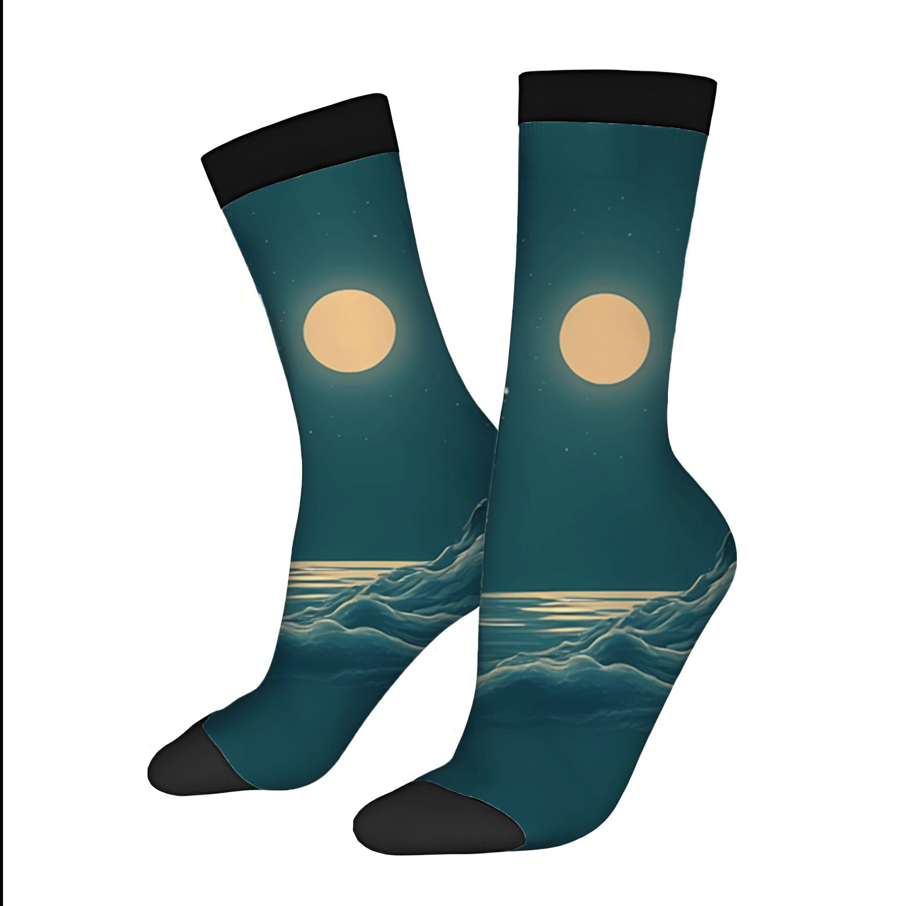 Four Seasons Universal Socks (2 Pairs) Unisex Trendy Socks with Scenic ...