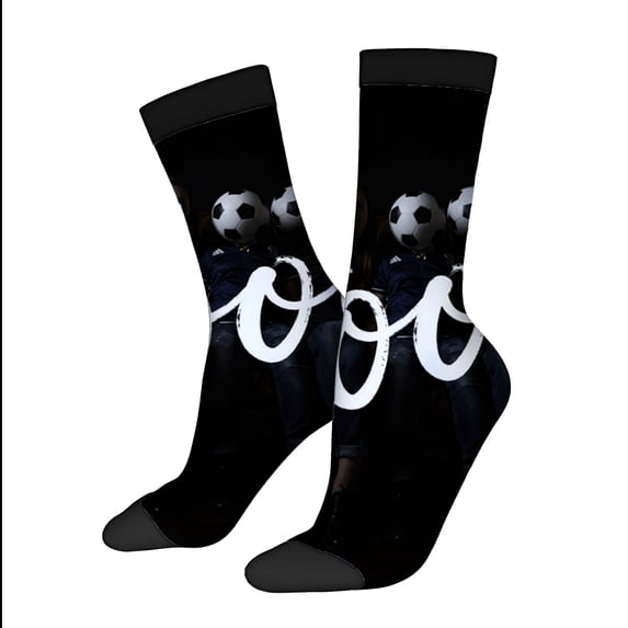 Four Seasons Universal Socks - 2 Pairs Unisex Trendy Socks with Soccer ...
