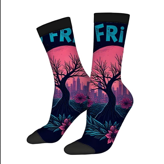 Four Seasons Universal Socks - 2 Pairs Unisex Trendy Socks with Vibrant ...