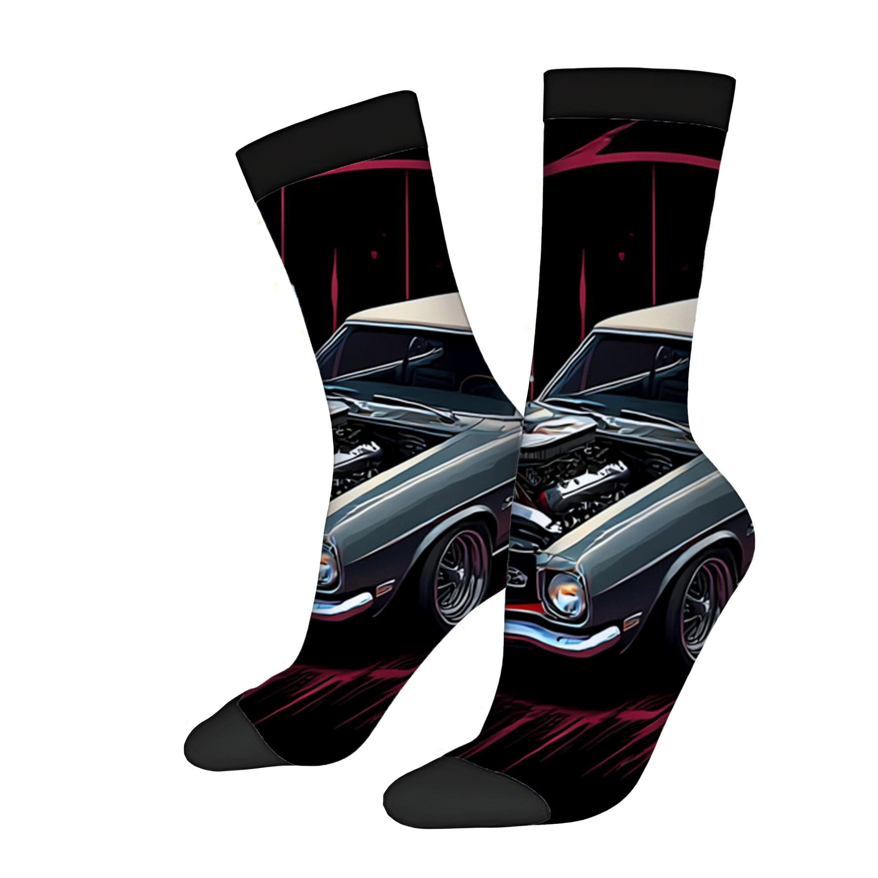 Four Seasons Universal Socks - 2 Pairs Unisex Trendy Socks with Vintage ...