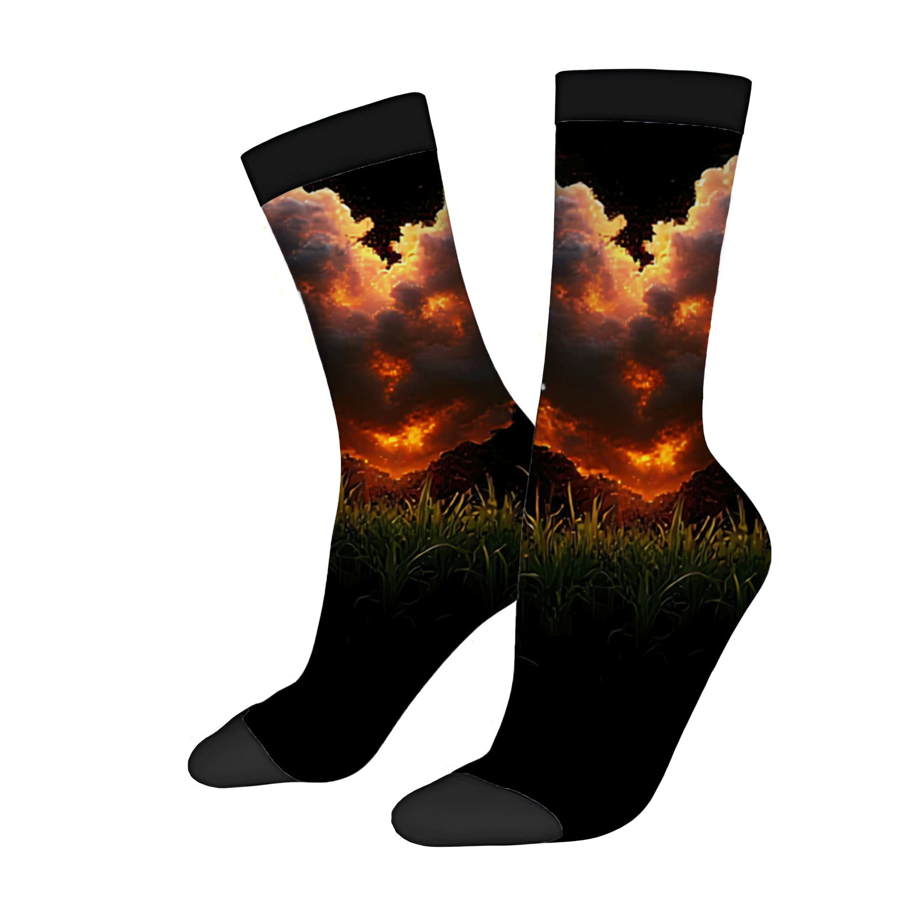 Four Seasons Universal Socks (2 Pairs) - Unisex Trendy Socks with Vivid ...
