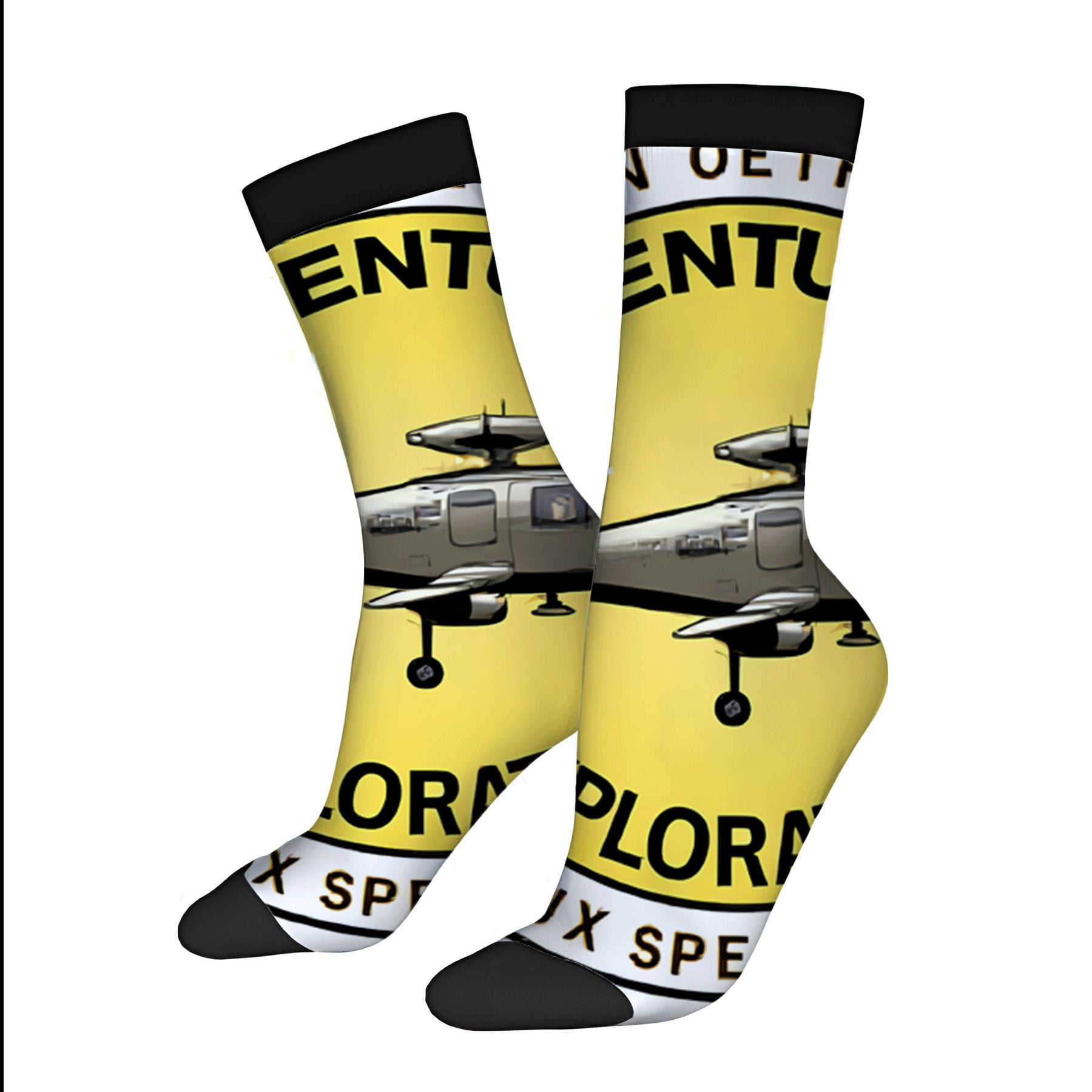 Four Seasons Universal Socks 2 Pairs Unisex Trendy Socks with Yellow ...