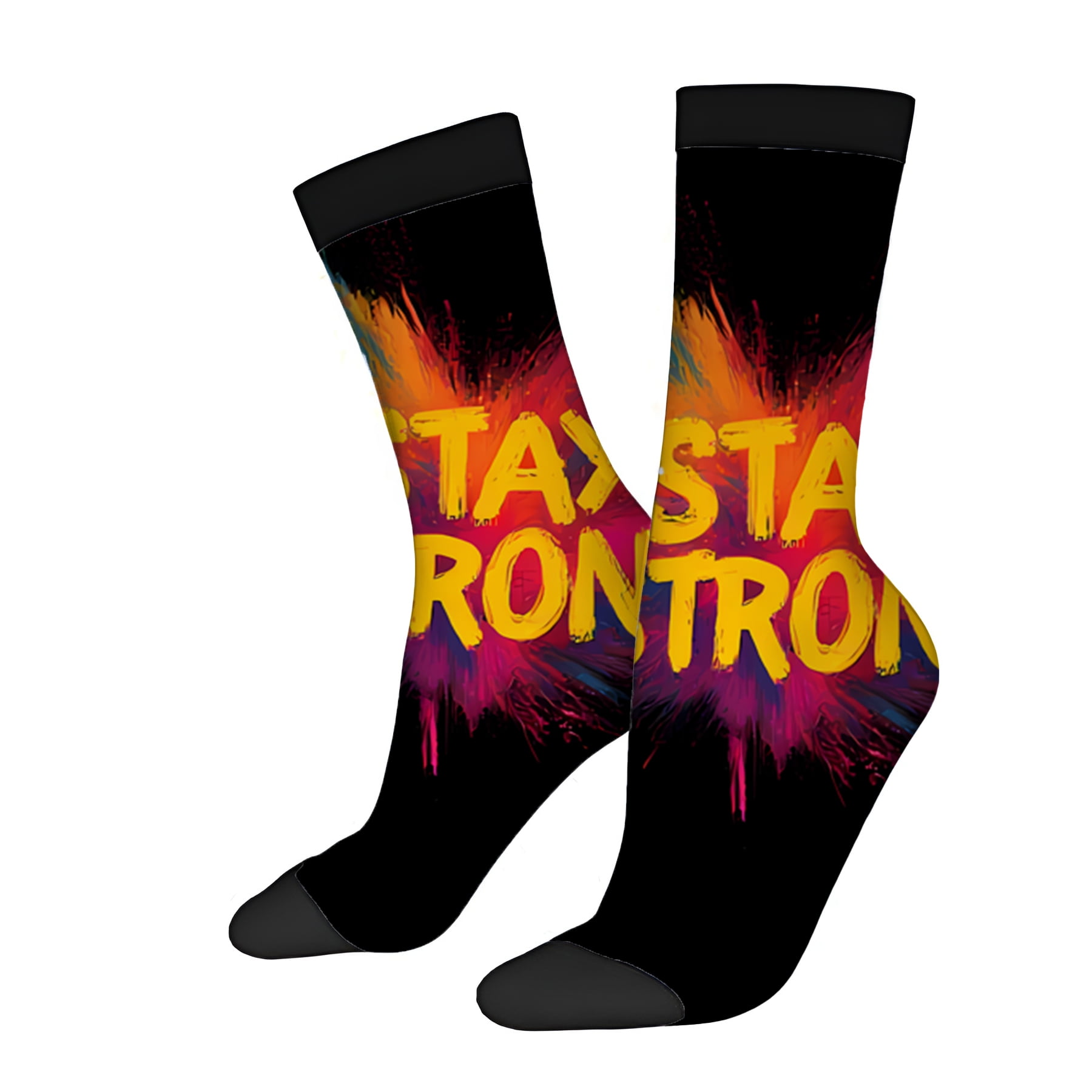 Four Seasons Universal Socks (2 Pairs) - Vibrant Black Socks with ...