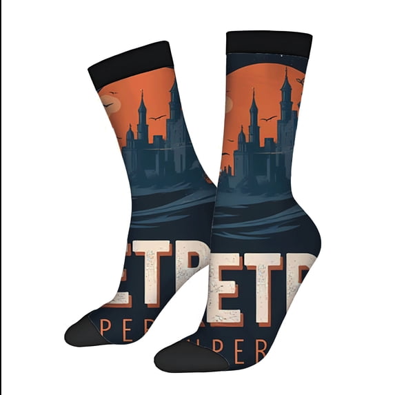 Four Seasons Universal Socks 2 Pairs Vibrant City Skyline Design at ...