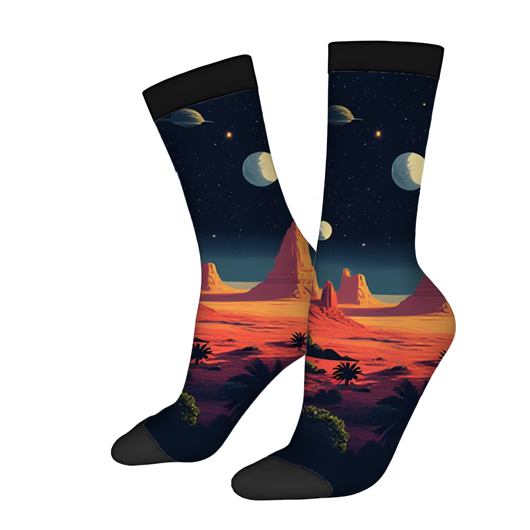 Four Seasons Universal Socks (2 Pairs) - Vibrant Desert Landscape ...