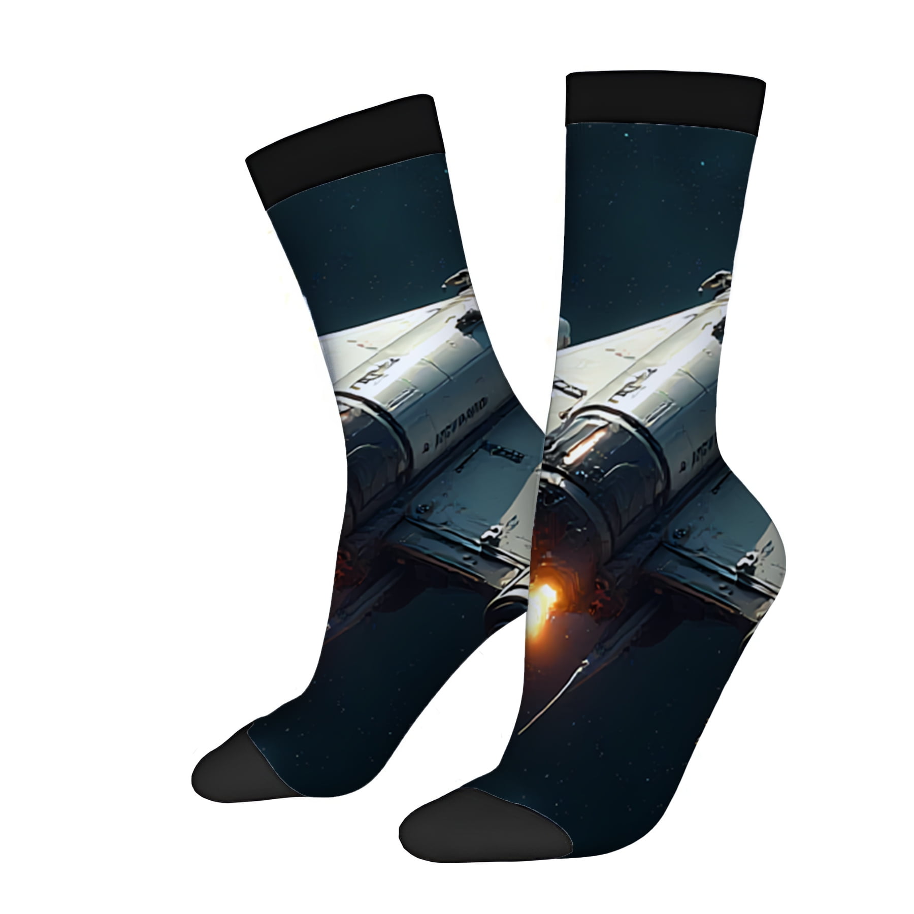Four Seasons Universal Socks (2 Pairs) - Vibrant Space-Themed Design ...