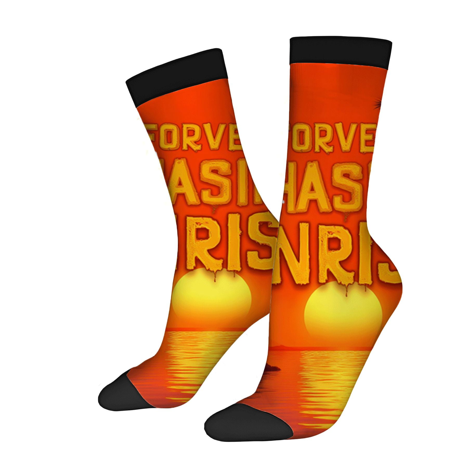 Four Seasons Universal Socks (2 Pairs) - Vibrant Sunset Design with ...