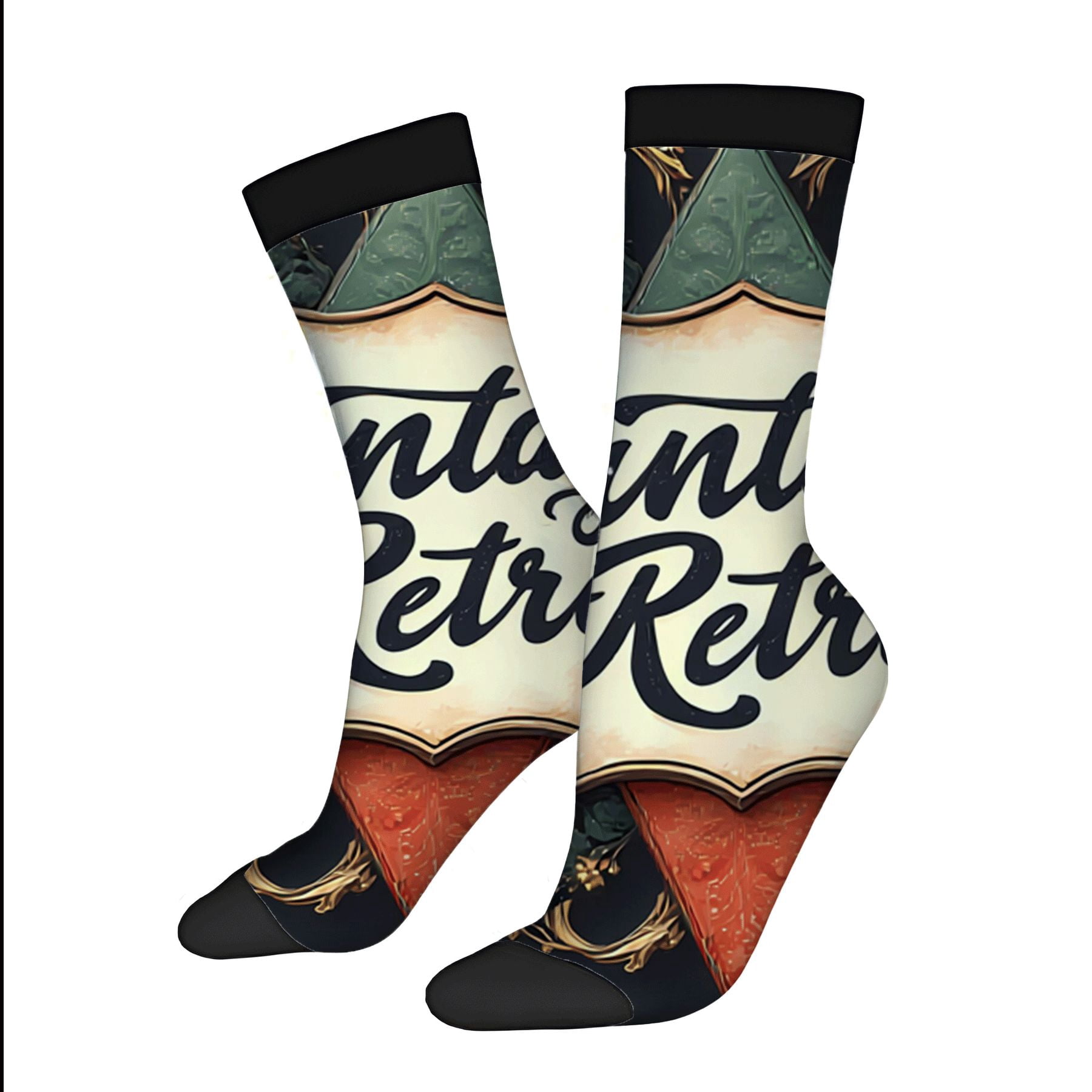 Four Seasons Universal Socks (2 Pairs) - Vintage Retro Design with ...