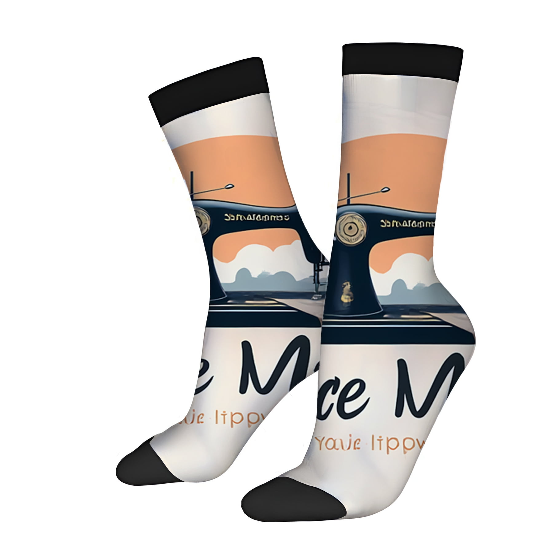 Four Seasons Universal Socks (2 Pairs) - Vintage Sewing Machine & Cup ...