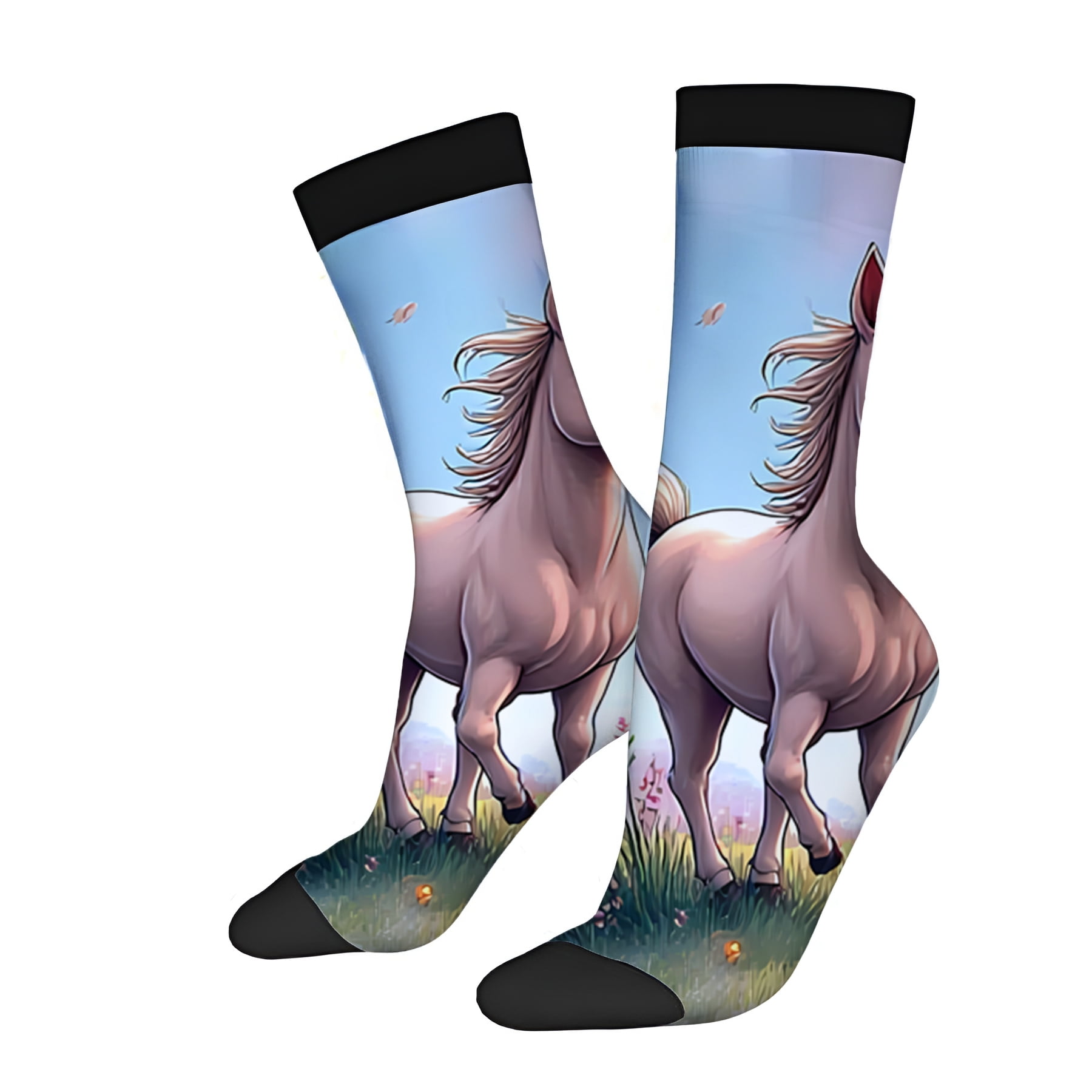 Four Seasons Universal Socks (2 Pairs) - Whimsical Countryside Design ...