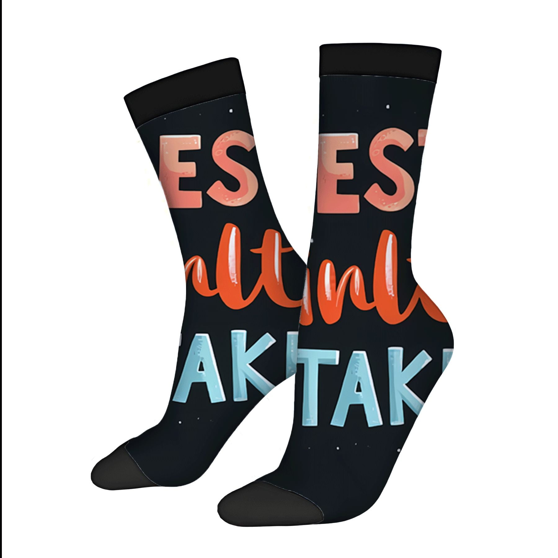 Four Seasons Universal Socks 2 Pairs of Bold Black Socks with ' BEST ...