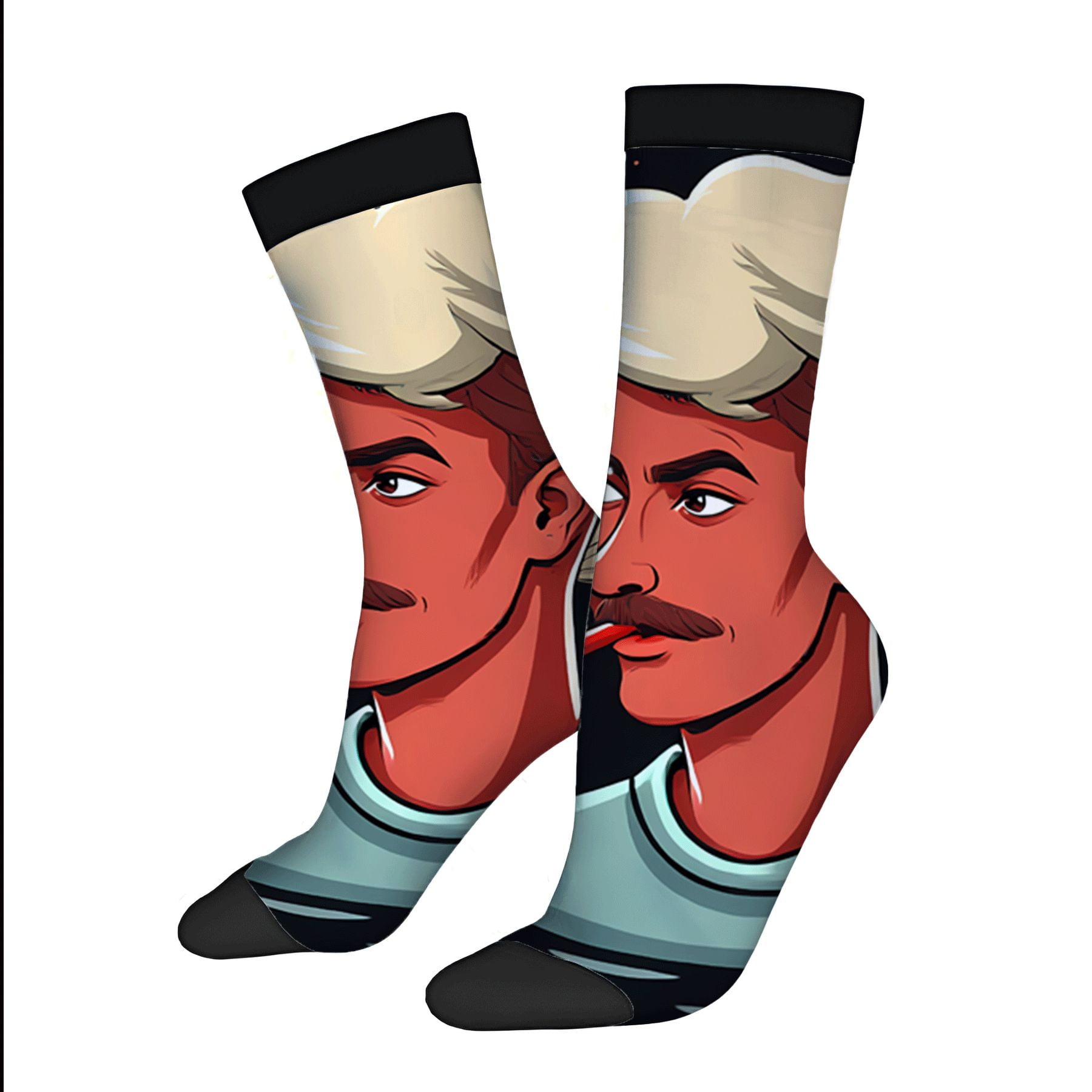 Four Seasons Universal Socks 2 Pairs of Bold Retro Comic Style Mixed ...