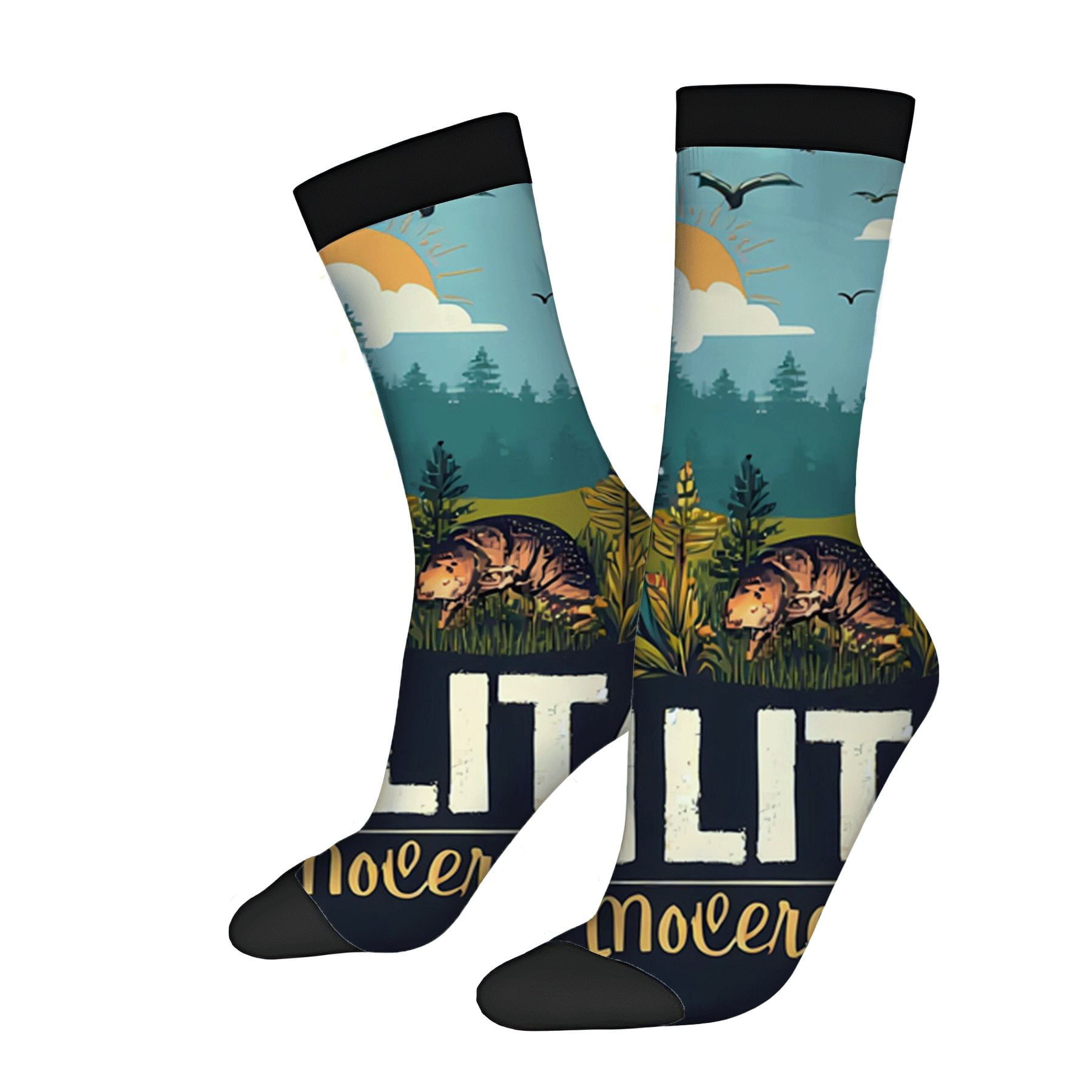 Four Seasons Universal Socks - 2 Pairs of Nature-Themed Unisex Trendy ...