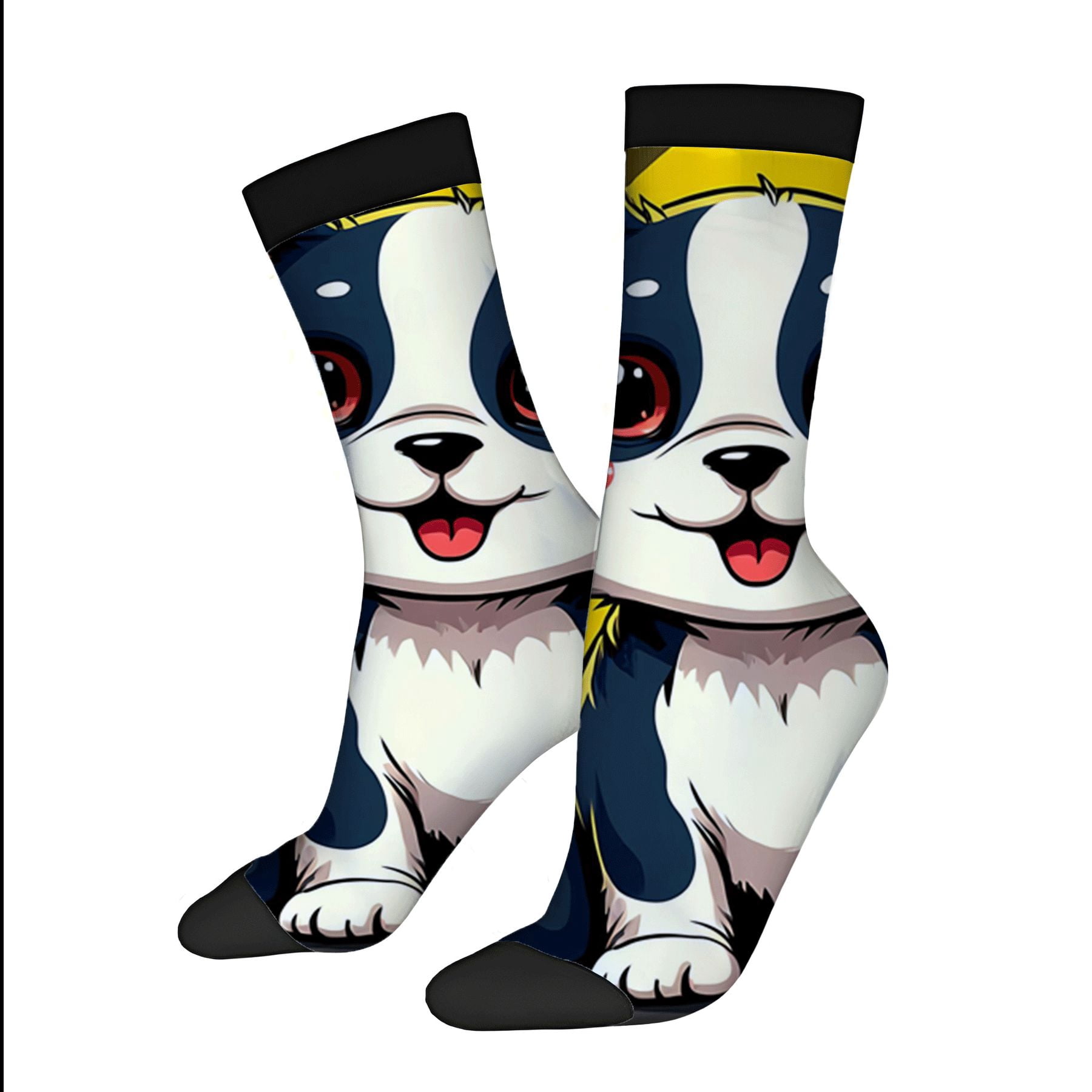 Four Seasons Universal Socks - 2 Pairs of Playful Cartoon Dog Design ...
