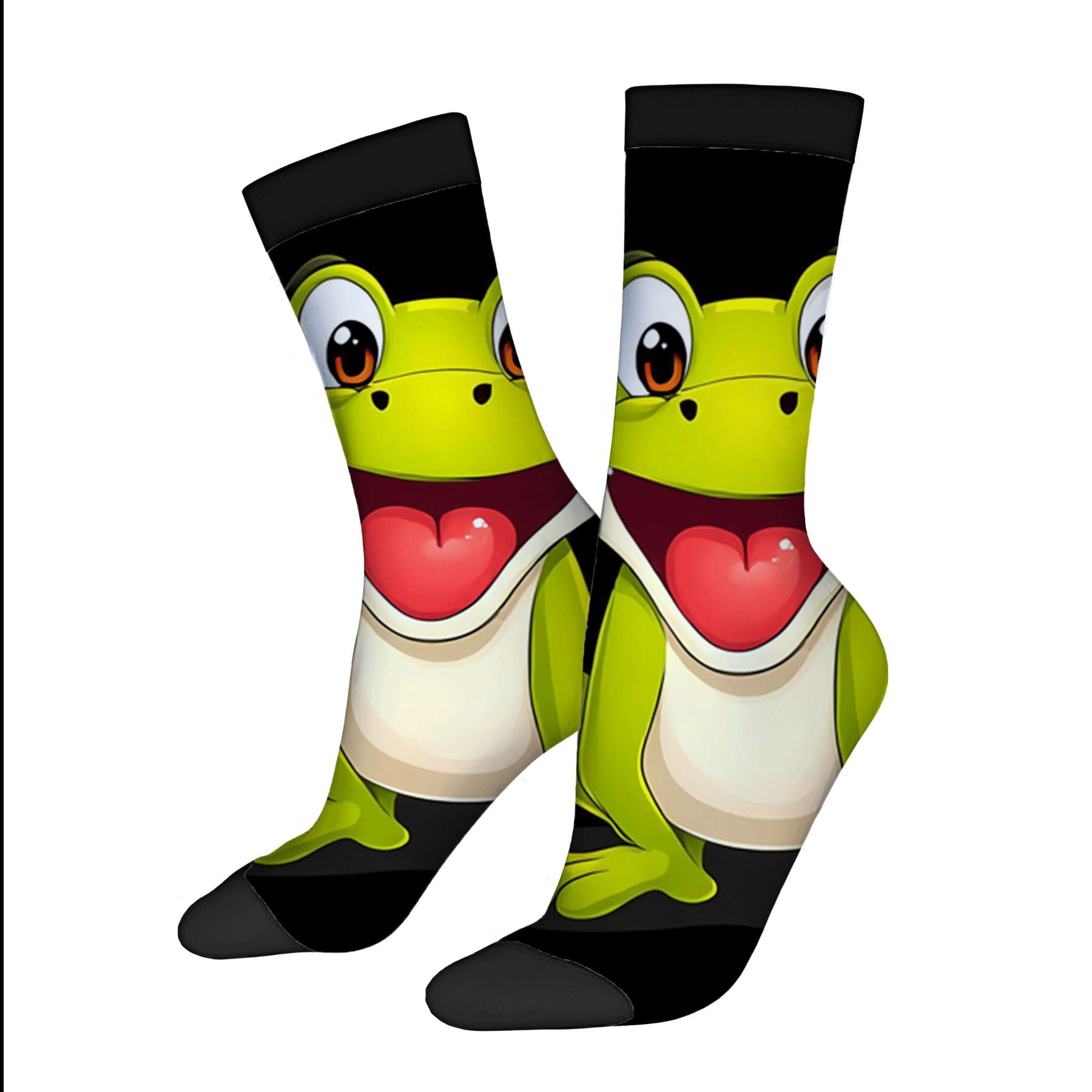 Four Seasons Universal Socks - 2 Pairs of Playful Cartoon Frog Design ...