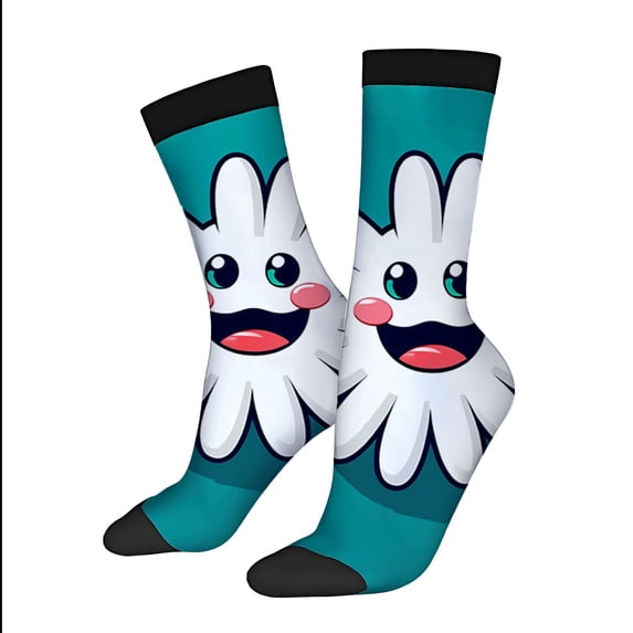 Four Seasons Universal Socks 2 Pairs of Playful Teal Cartoon Character ...