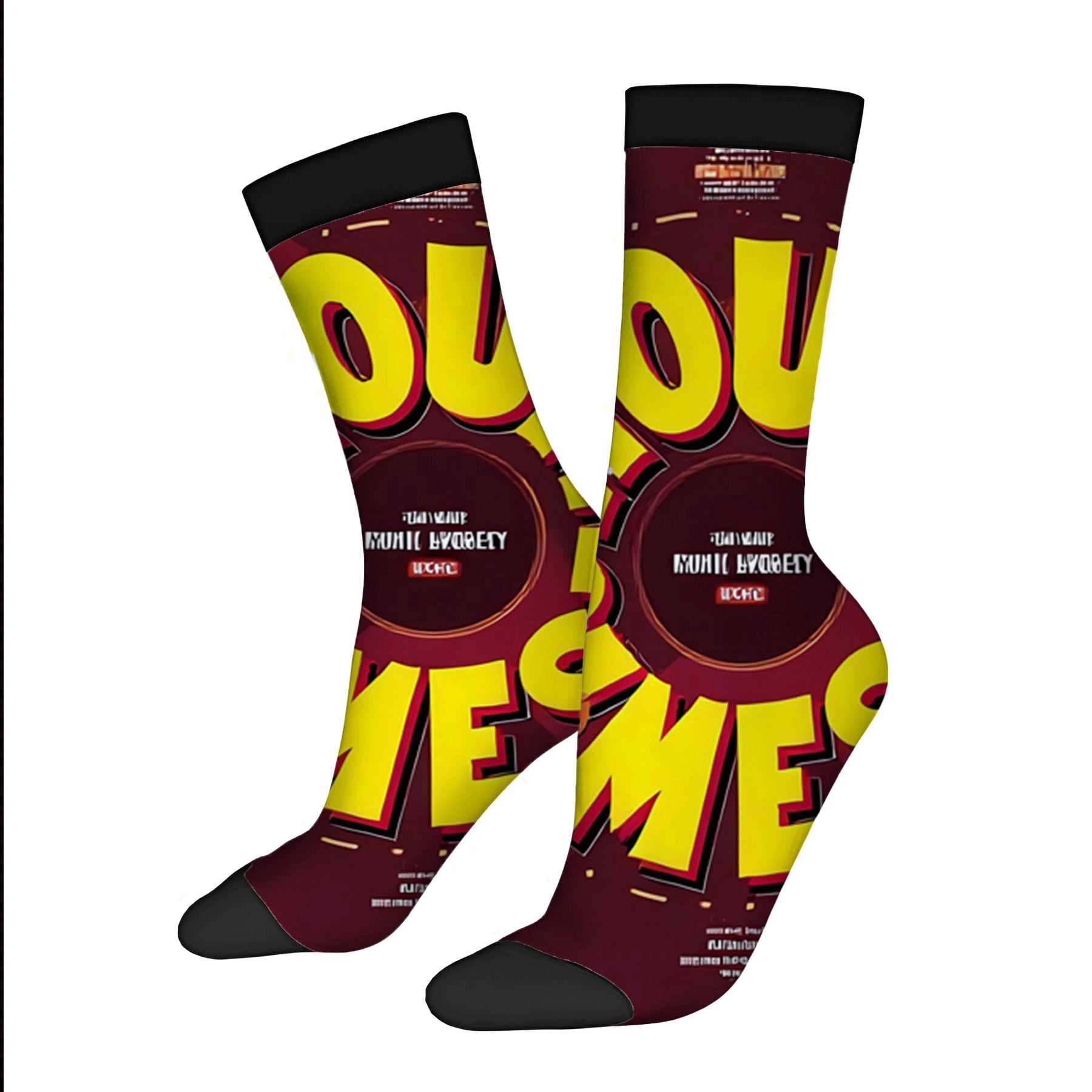 Four Seasons Universal Socks - 2 Pairs of Trendy Unisex Socks with Bold ...