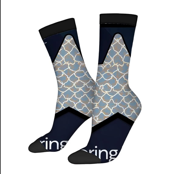 Four Seasons Universal Socks - 2 Pairs of Trendy Unisex Socks with Dark ...