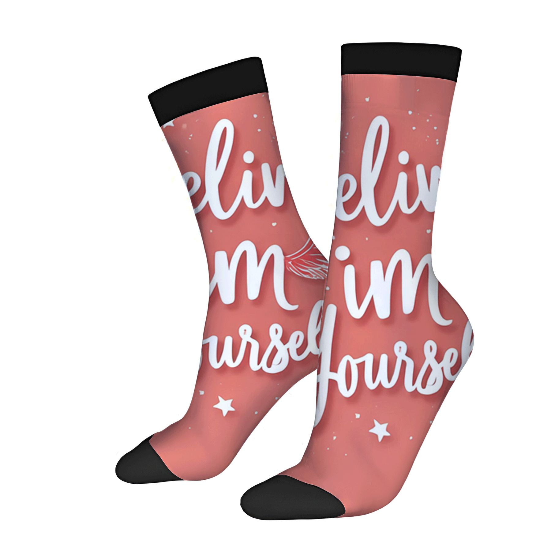 Four Seasons Universal Socks - 2 Pairs of Trendy Unisex Socks with Pink ...